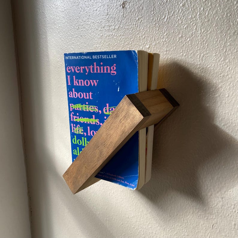 Handmade Wall Mounted Wooden Book Display Floating Shelves (set of 3 ...