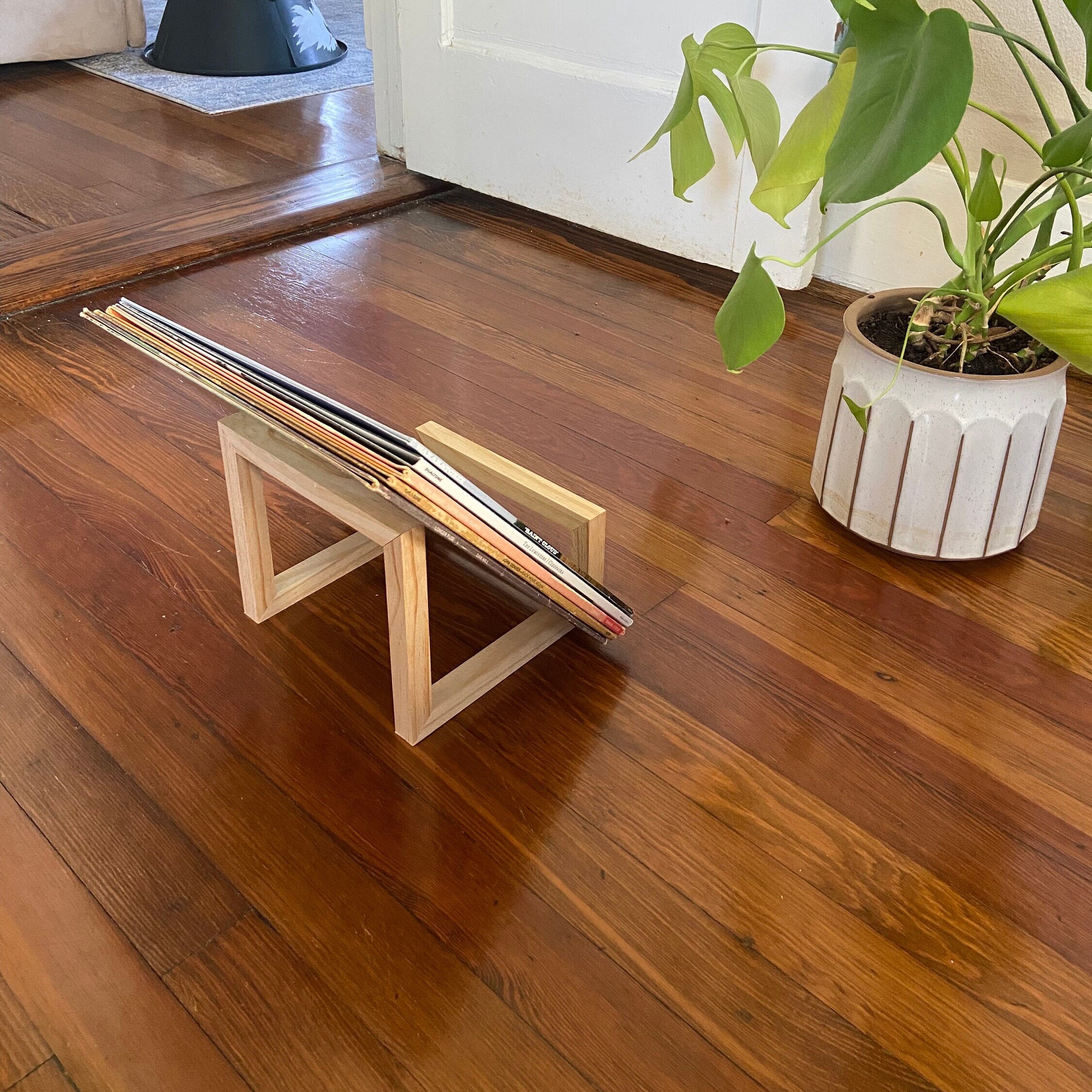 Handmade Hardwood Vinyl Record Storage Display Rack, Free Shipping ...