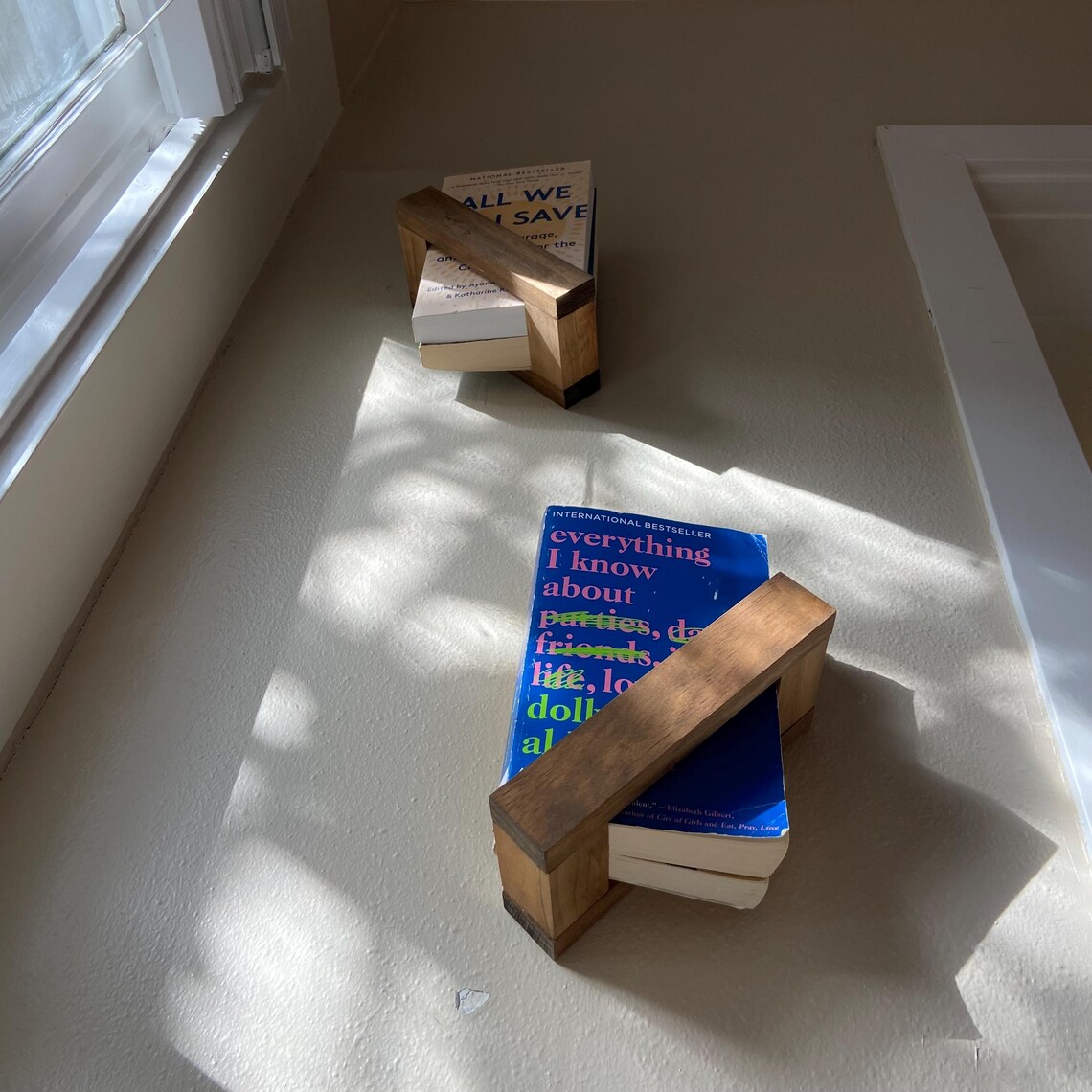 Handmade Wall Mounted Wooden Book Display Floating Shelves (set of 3 ...