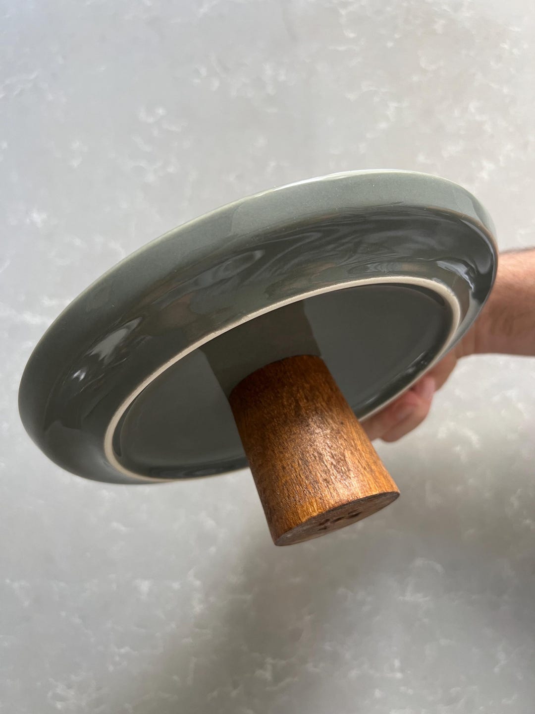 Cake Stand, Gray Cake Platter, Ceramic Cakestand, Gray Serving Plate ...