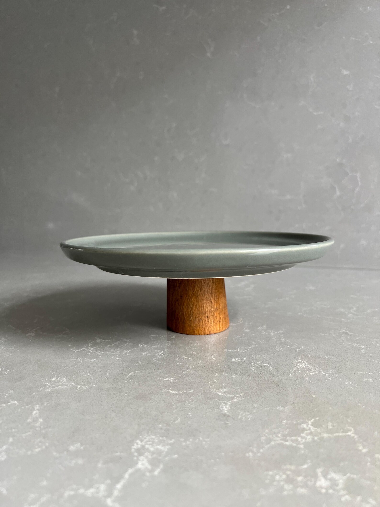 Cake Stand, Gray Cake Platter, Ceramic Cakestand, Gray Serving Plate ...