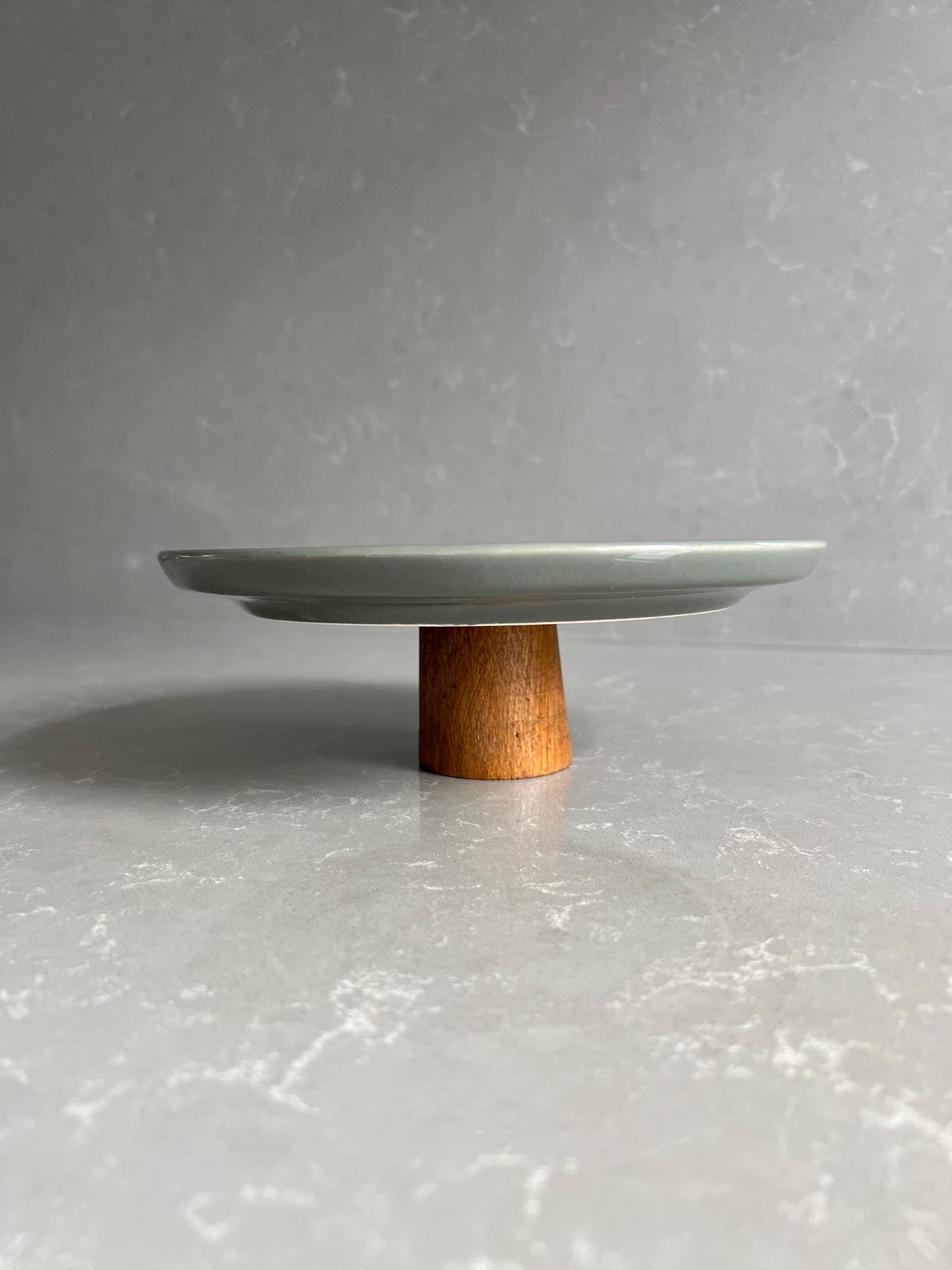 Cake Stand, Gray Cake Platter, Ceramic Cakestand, Gray Serving Plate ...