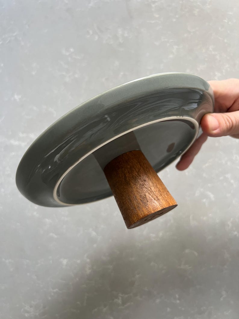 Cake Stand, Gray Cake Platter, Ceramic Cakestand, Gray Serving Plate ...