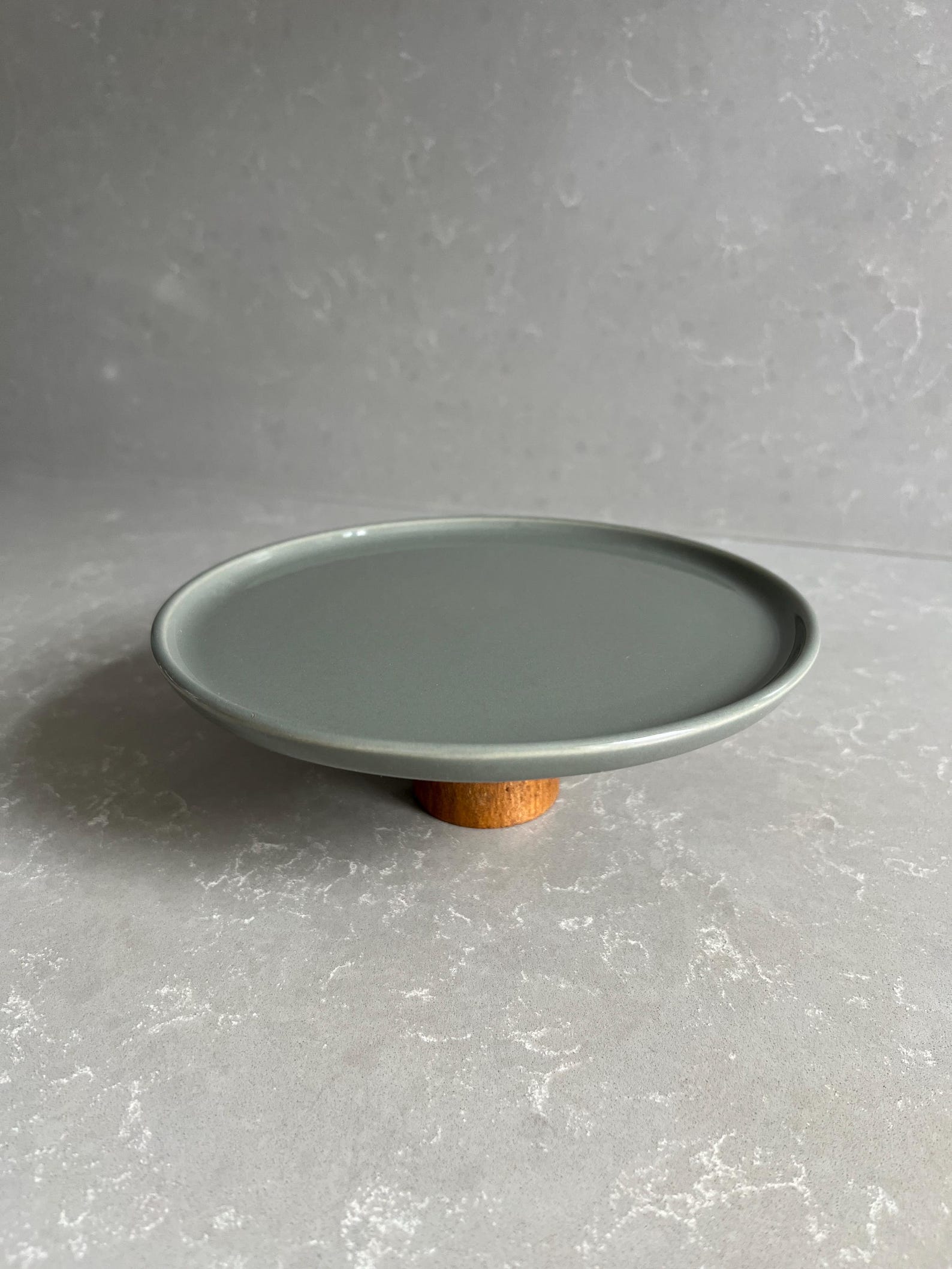 Cake Stand, Gray Cake Platter, Ceramic Cakestand, Gray Serving Plate ...
