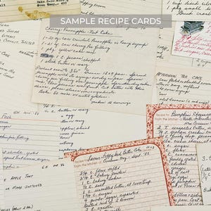 Vintage Recipe Cards - Antique Handwritten & Typed Kitchen Ephemera ...