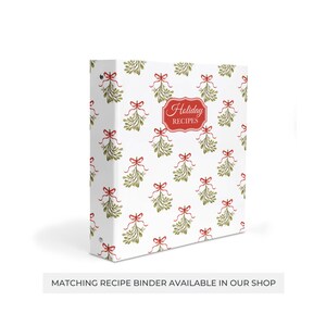 Mistletoe Recipe Cards - Christmas Design is Ideal for Handwritten ...