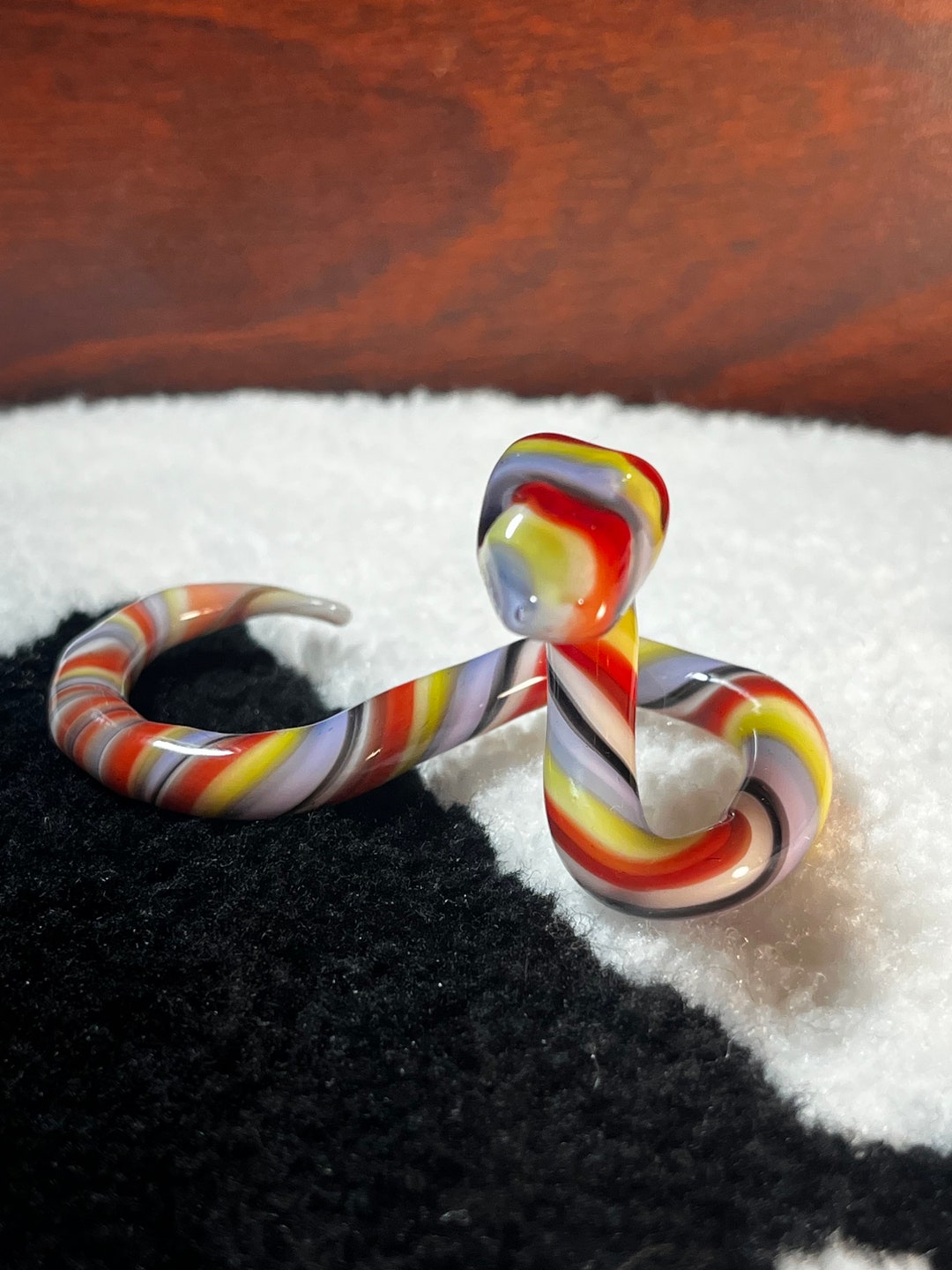 Glass Rainbow Snake Sculpture - Etsy