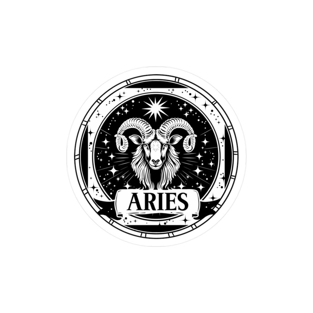 Aries Zodiac Sticker - Cosmic Ram Celestial Decal - Etsy