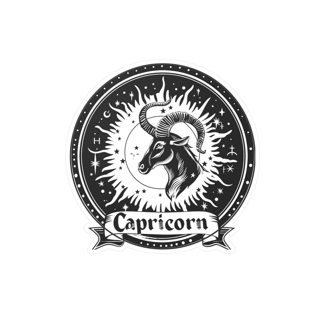 Capricorn Zodiac Sticker Celestial Decal - Etsy