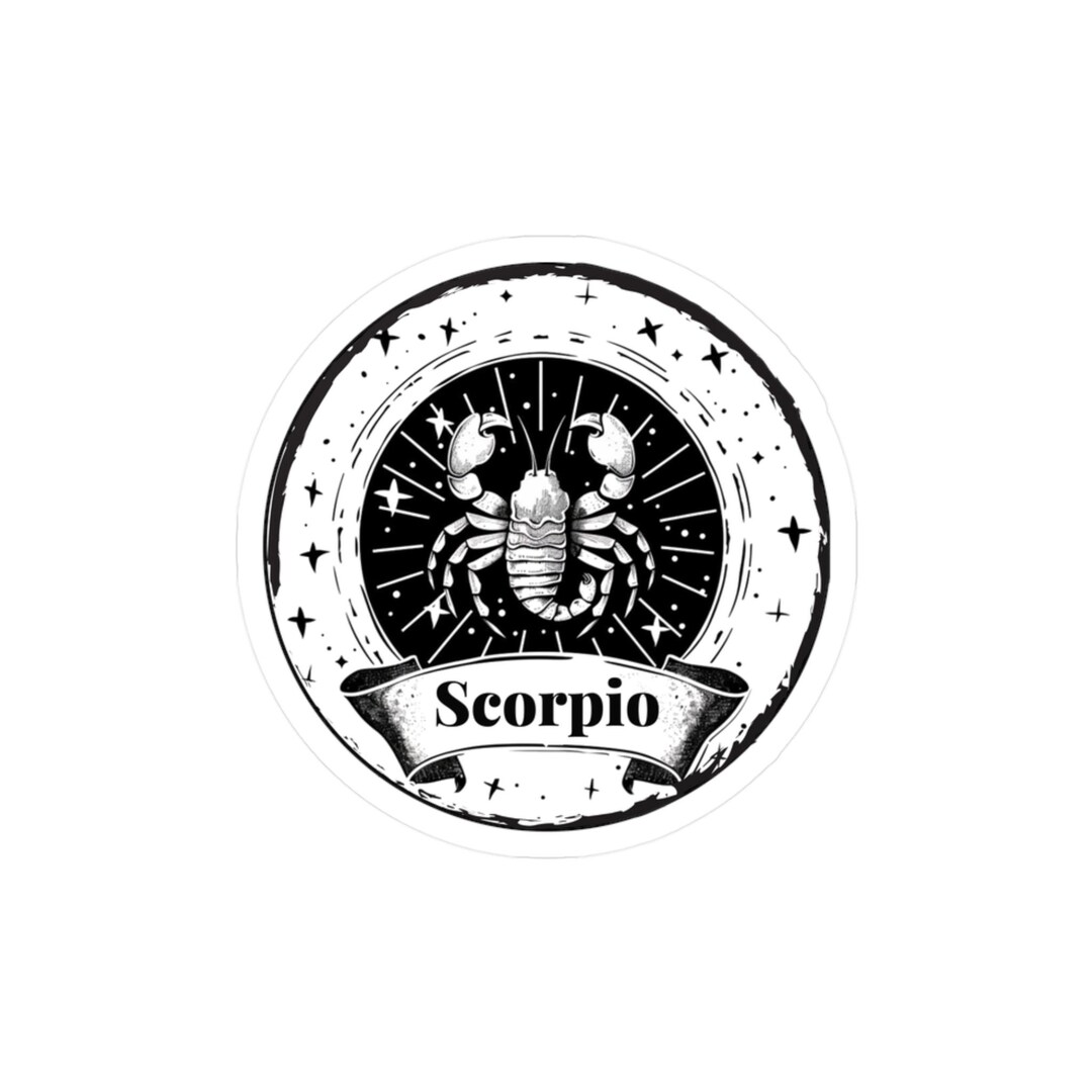 Scorpio Zodiac Sticker - Scorpion Celestial Decal - Etsy