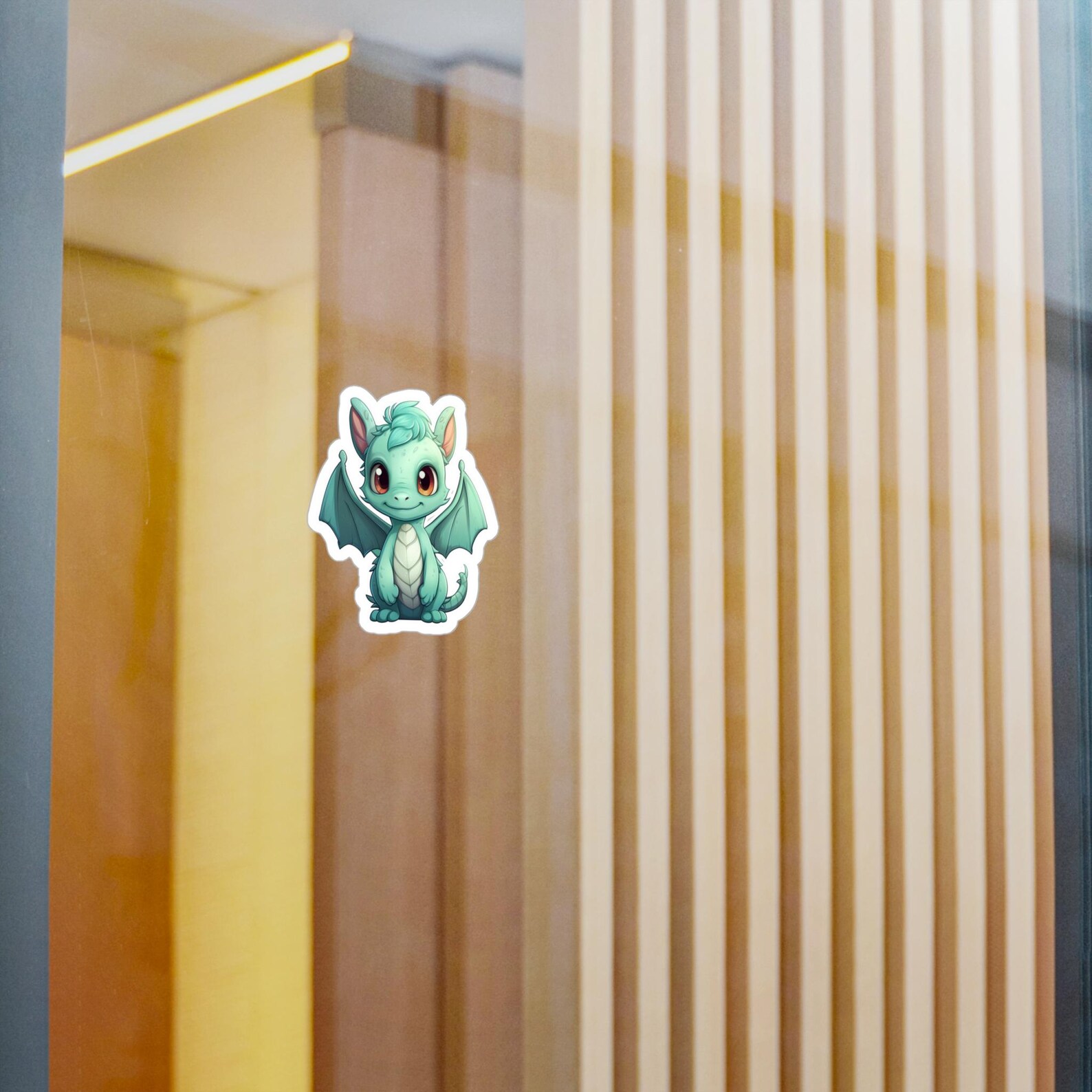 Adorable Green Baby Dragon Sticker Choose Your Size - Etsy