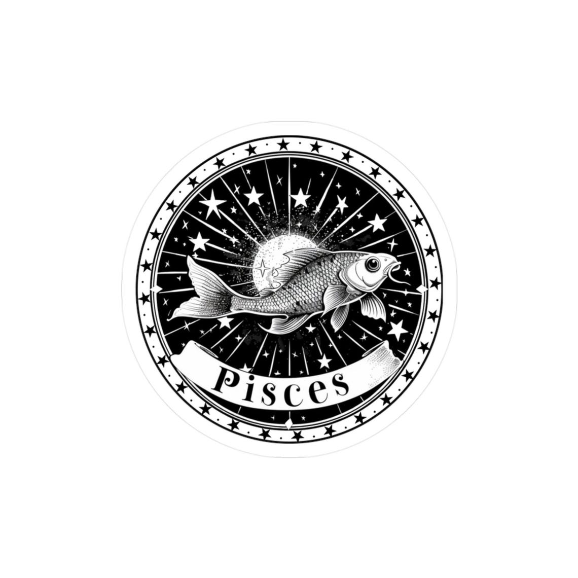 Pisces Zodiac Sticker Fish Celestial Decal - Etsy