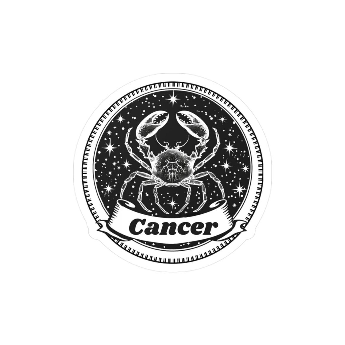 Cancer Zodiac Sticker - Starry Crab Celestial Decal - Etsy