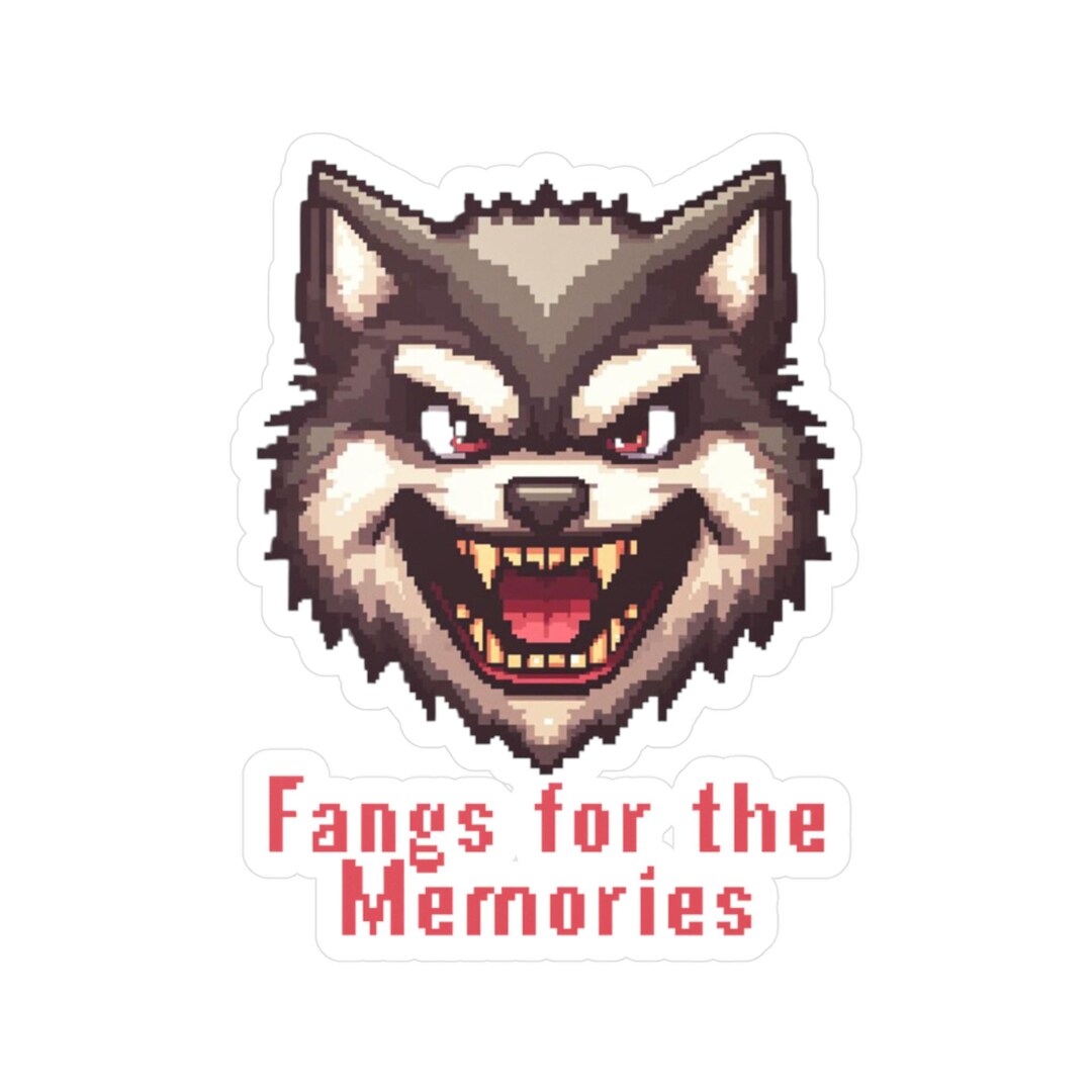 Fangs for the Memories Werewolf Sticker Spooky Halloween Monster Design ...