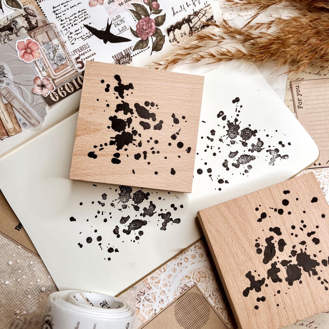 Rubber Stamps Splatter 1 Piece Wooden Rubber Stamps Scrapbook and ...