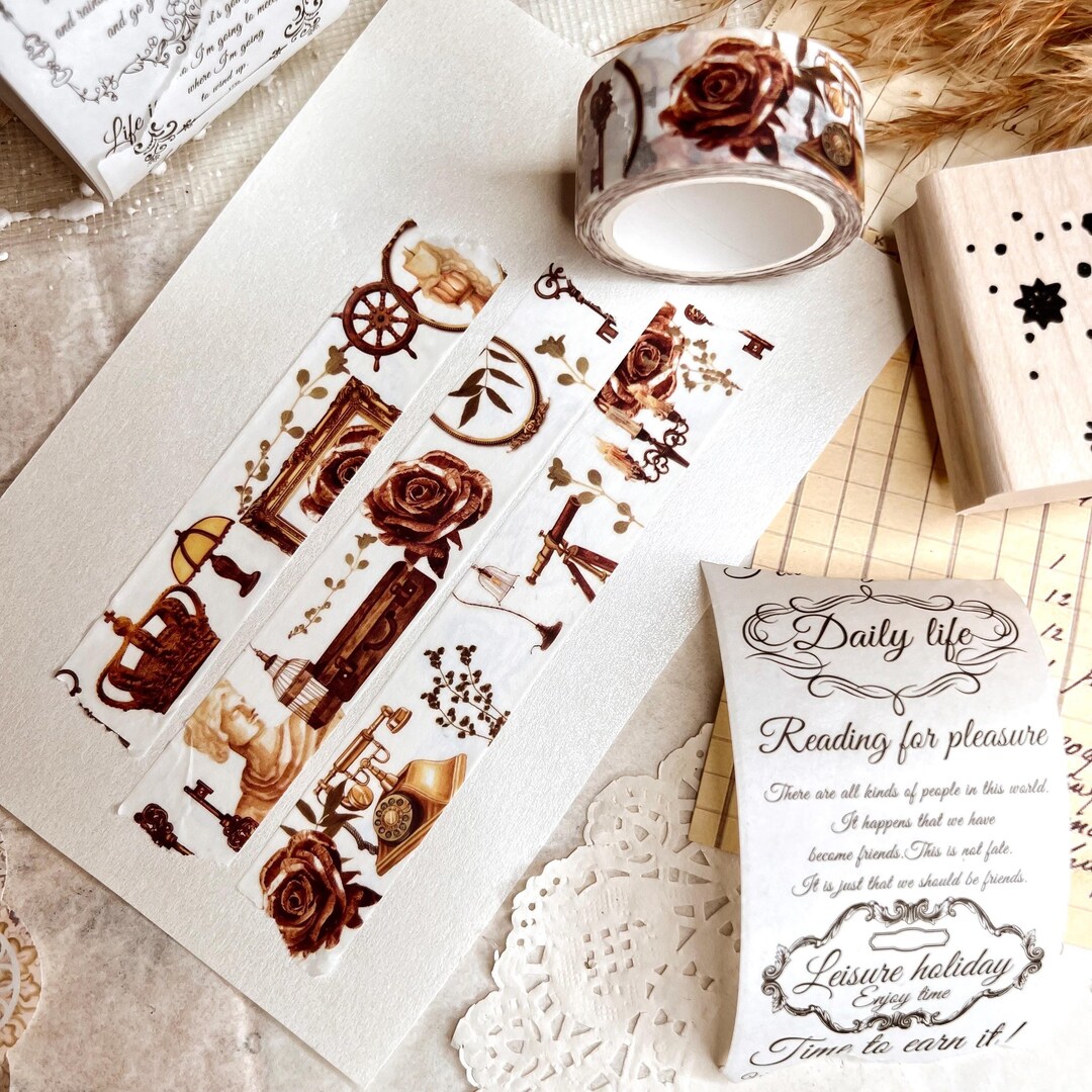 Washi Tape Vintage Bronze Elements Journal Essentials Scrapbook Bullet ...