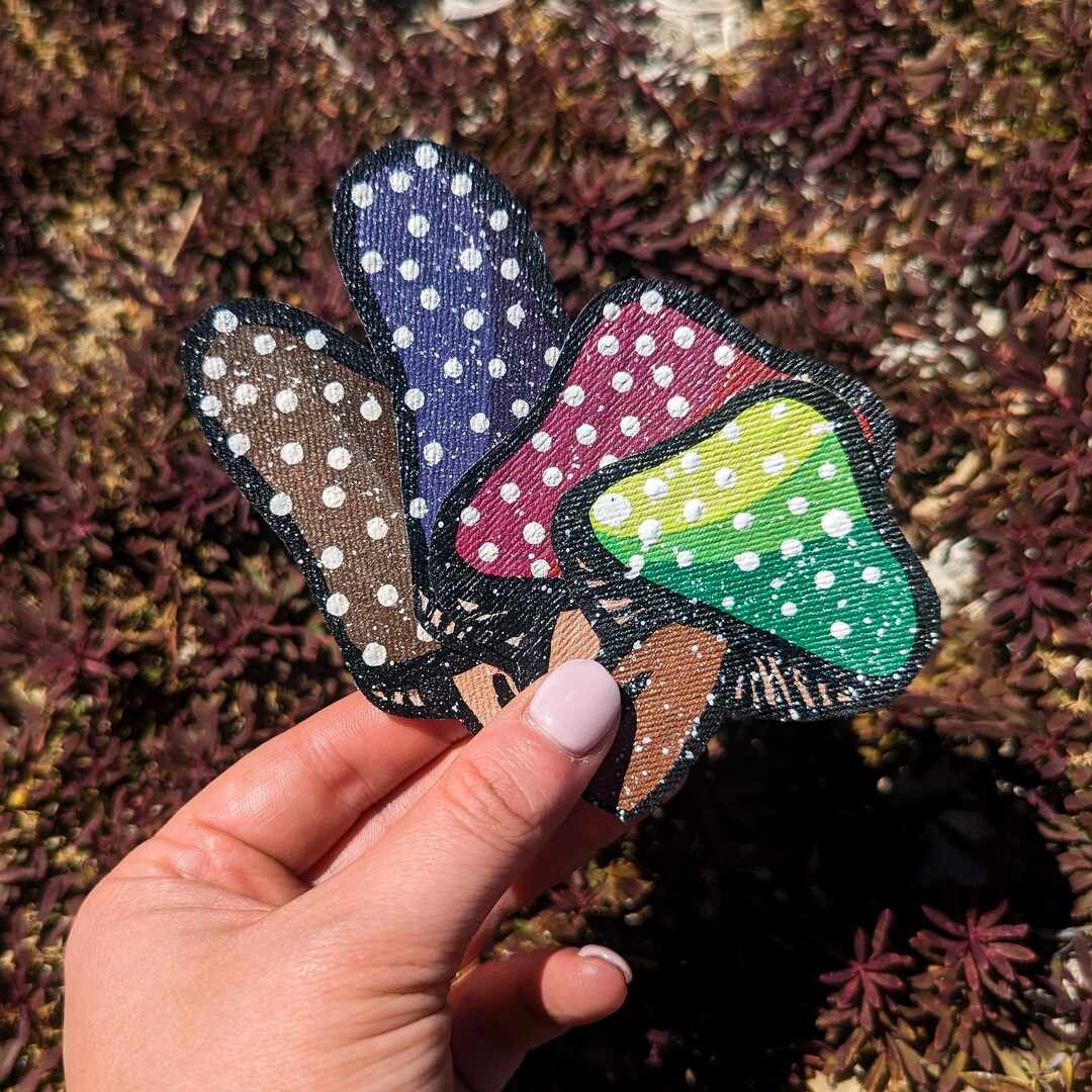4 Pack Patches Toadstool Mushroom Bundle Hand Painted Iron on & Sew On - Etsy