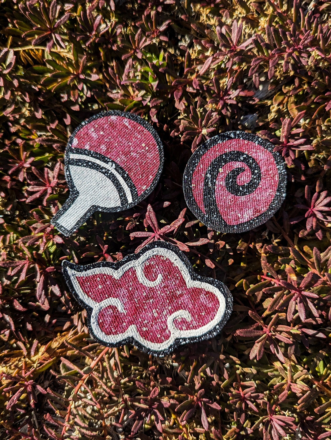 3 Pack Patches Naruto Shippuden Uzumaki Symbols Hand Painted Iron on ...