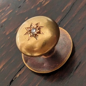 Antique Victorian Gold Collar Stud Button With Chester Hallmark 1898 ...