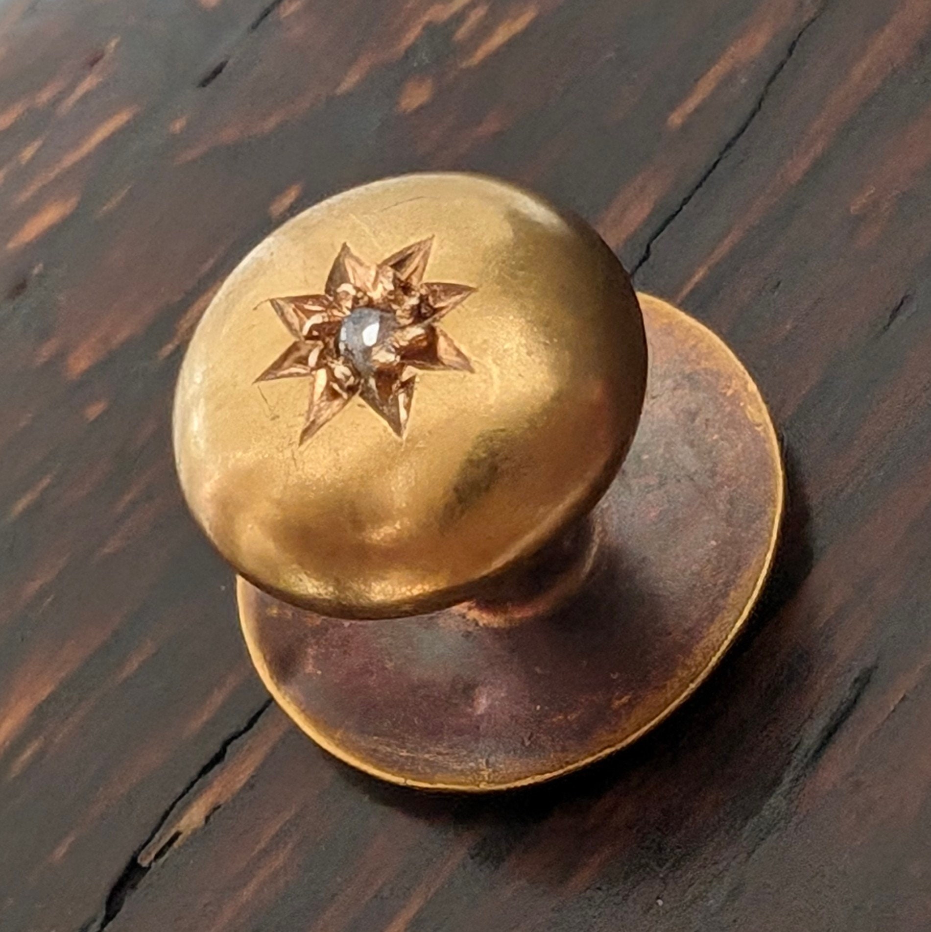 Antique Victorian Gold Collar Stud Button With Chester Hallmark 1898 ...