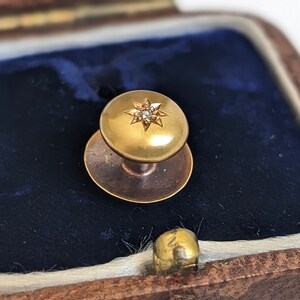 Antique Victorian Gold Collar Stud Button With Chester Hallmark 1898 ...