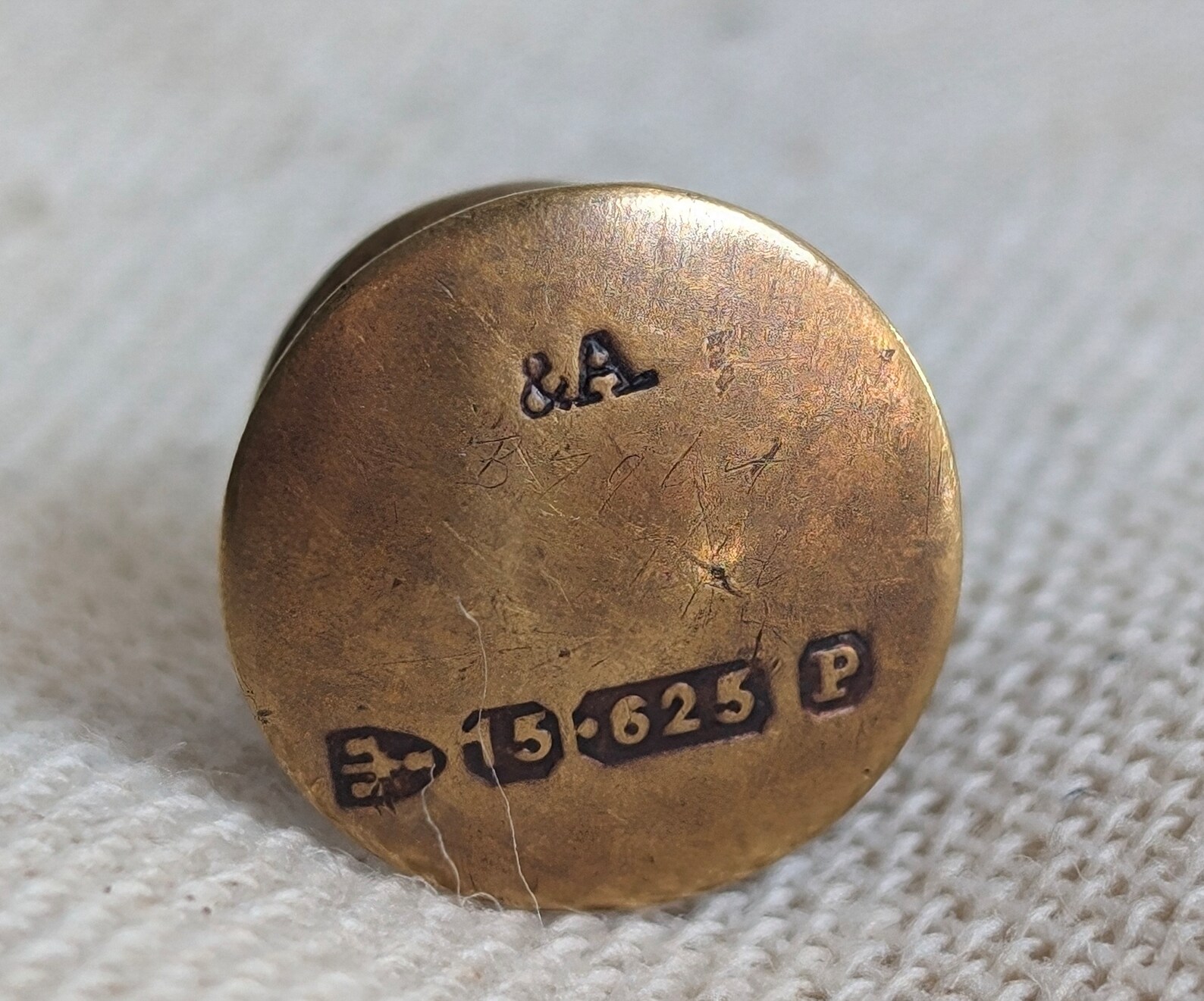Antique Victorian Gold Collar Stud Button With Chester Hallmark 1898 ...