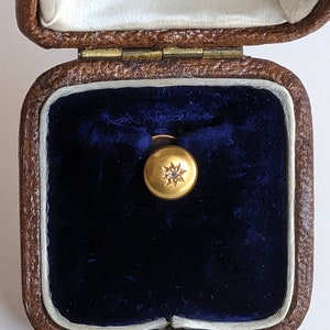 Antique Victorian Gold Collar Stud Button With Chester Hallmark 1898 ...