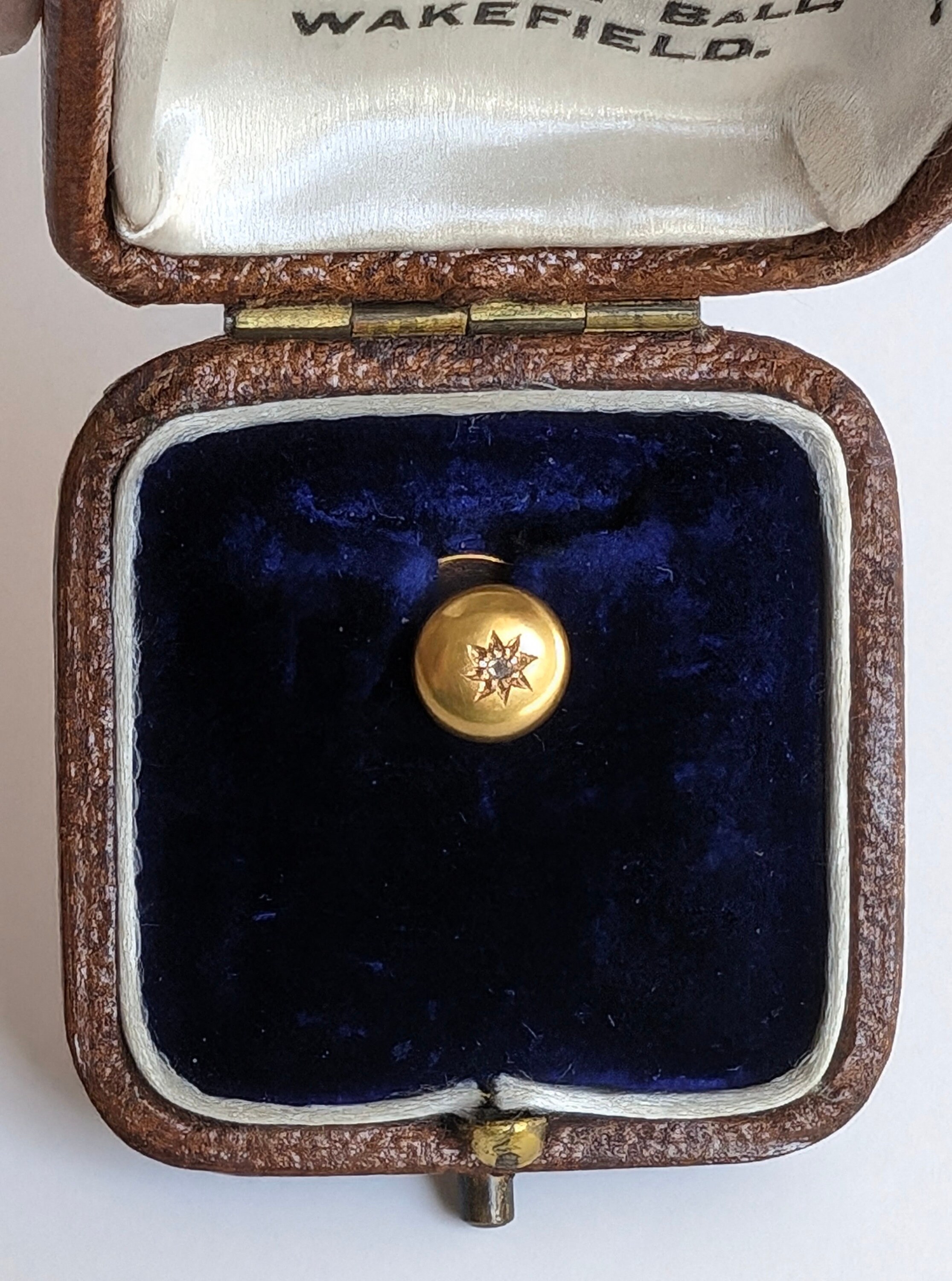Antique Victorian Gold Collar Stud Button With Chester Hallmark 1898 ...