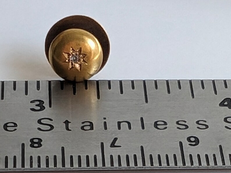 Antique Victorian Gold Collar Stud Button With Chester Hallmark 1898 ...