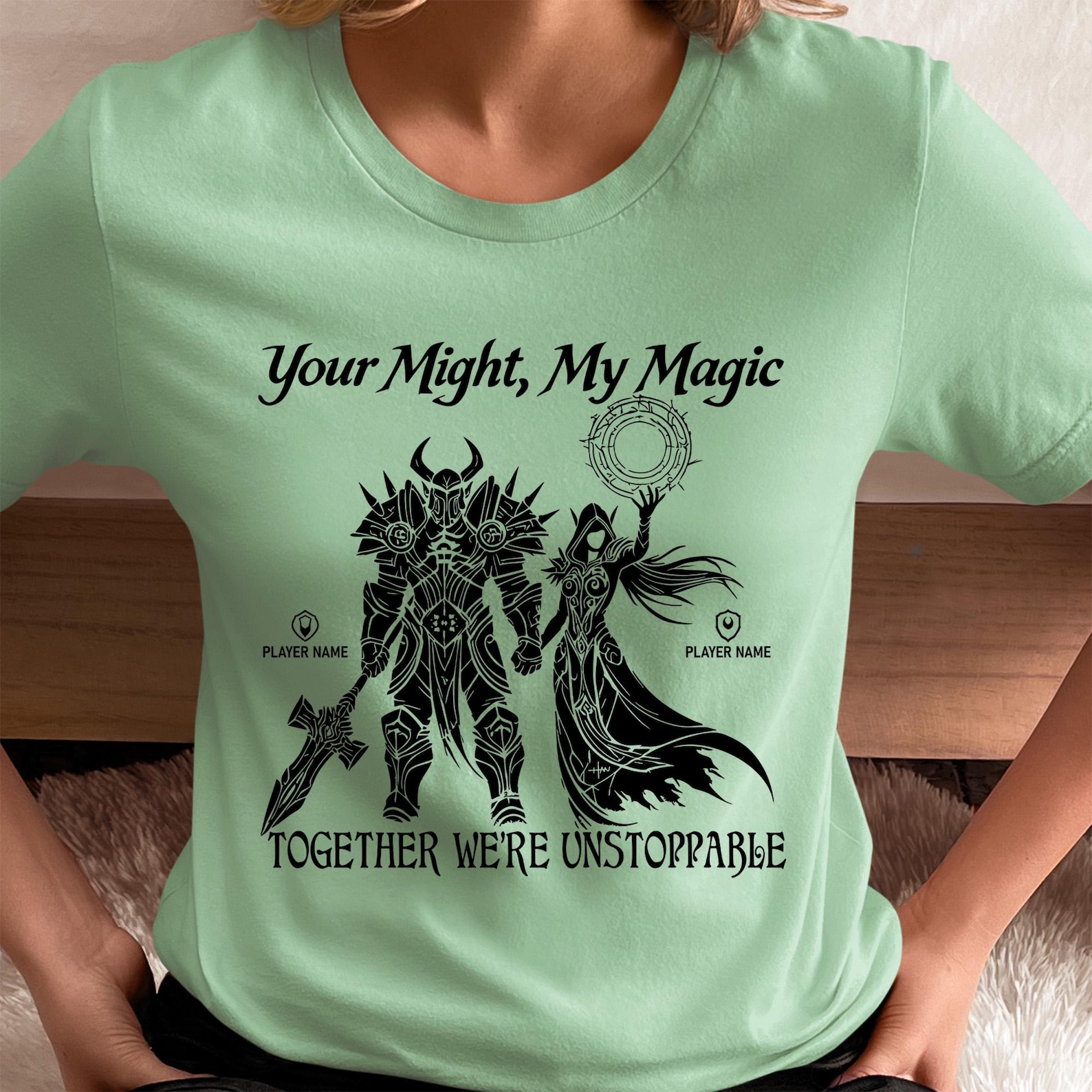 Warcraft Unstoppable Couple Shirt Personalize World of Warcraft Gamer ...
