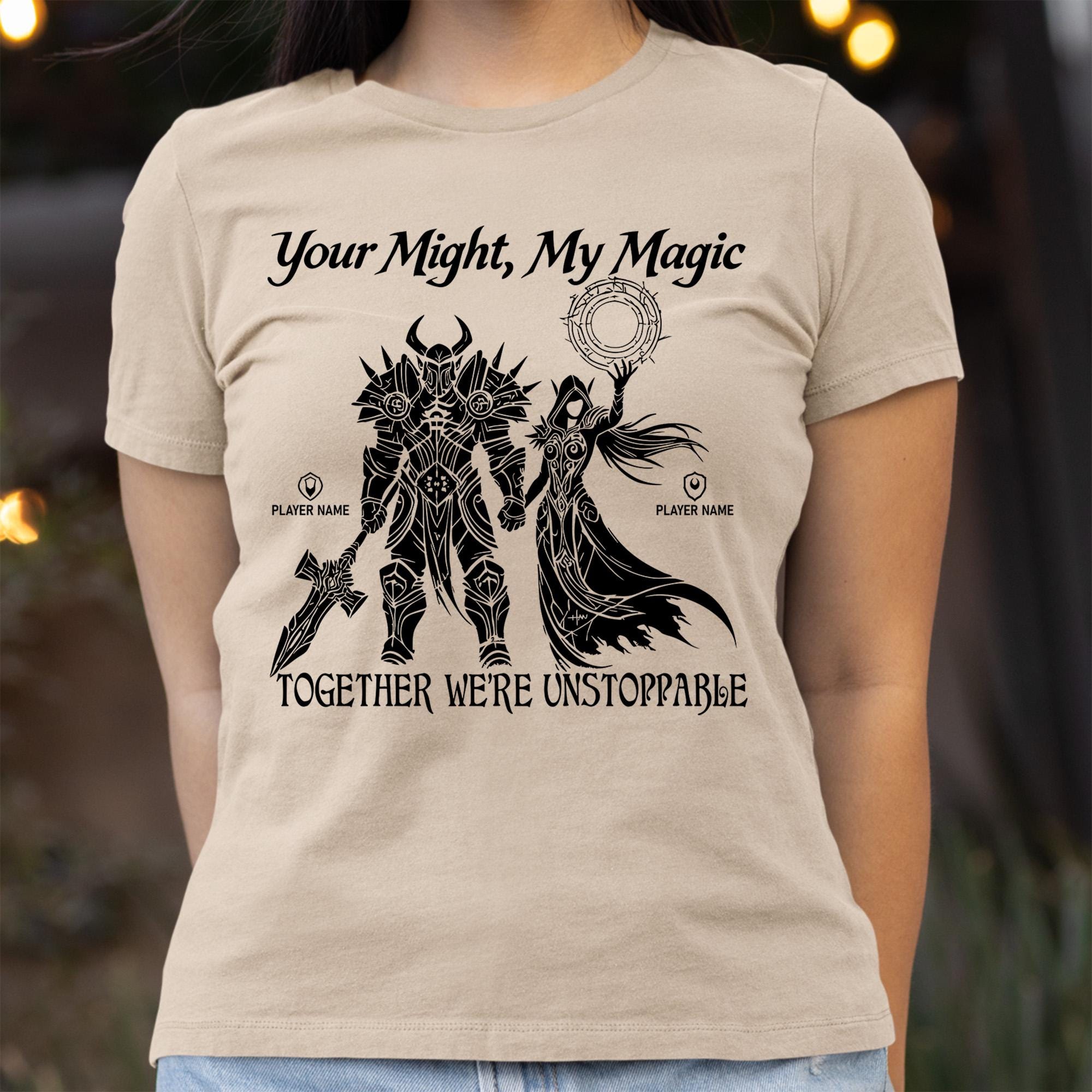 Warcraft Unstoppable Couple Shirt Personalize World of Warcraft Gamer ...