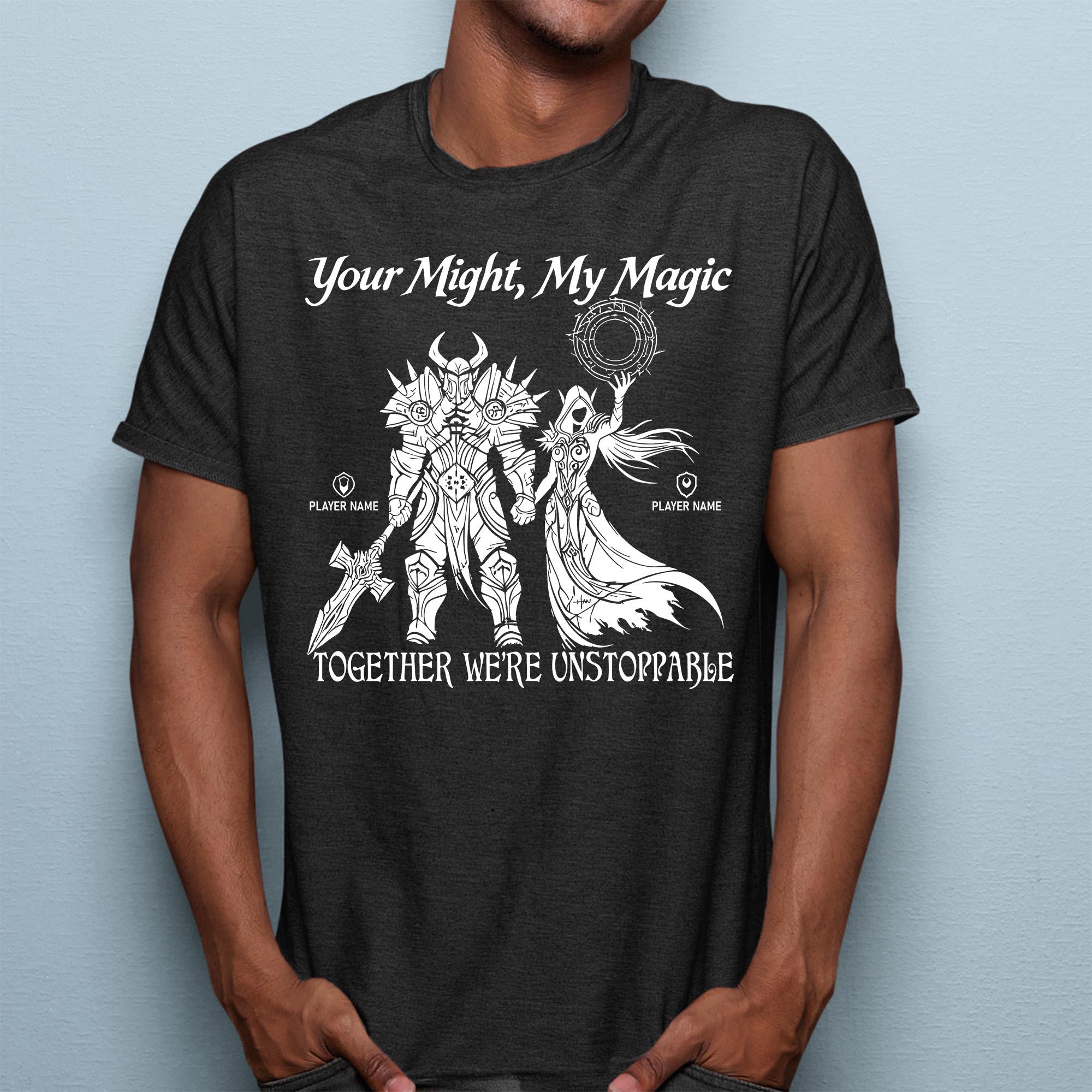 Warcraft Unstoppable Couple Shirt Personalize World of Warcraft Gamer ...