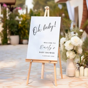 Baby Shower Welcome Sign, Oh Baby Welcome Sign, Hello Baby Welcome Sign ...