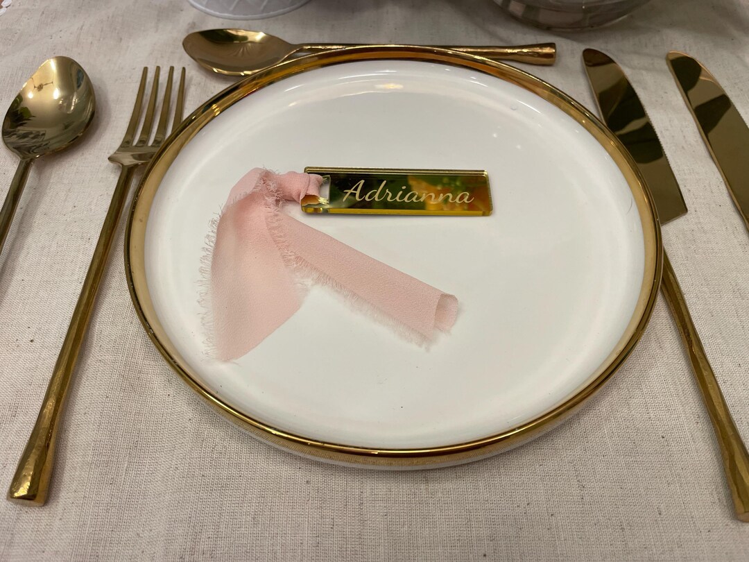 Acrylic Wedding Place Cards Laser Cut Place Name Signs Luxury Wedding ...