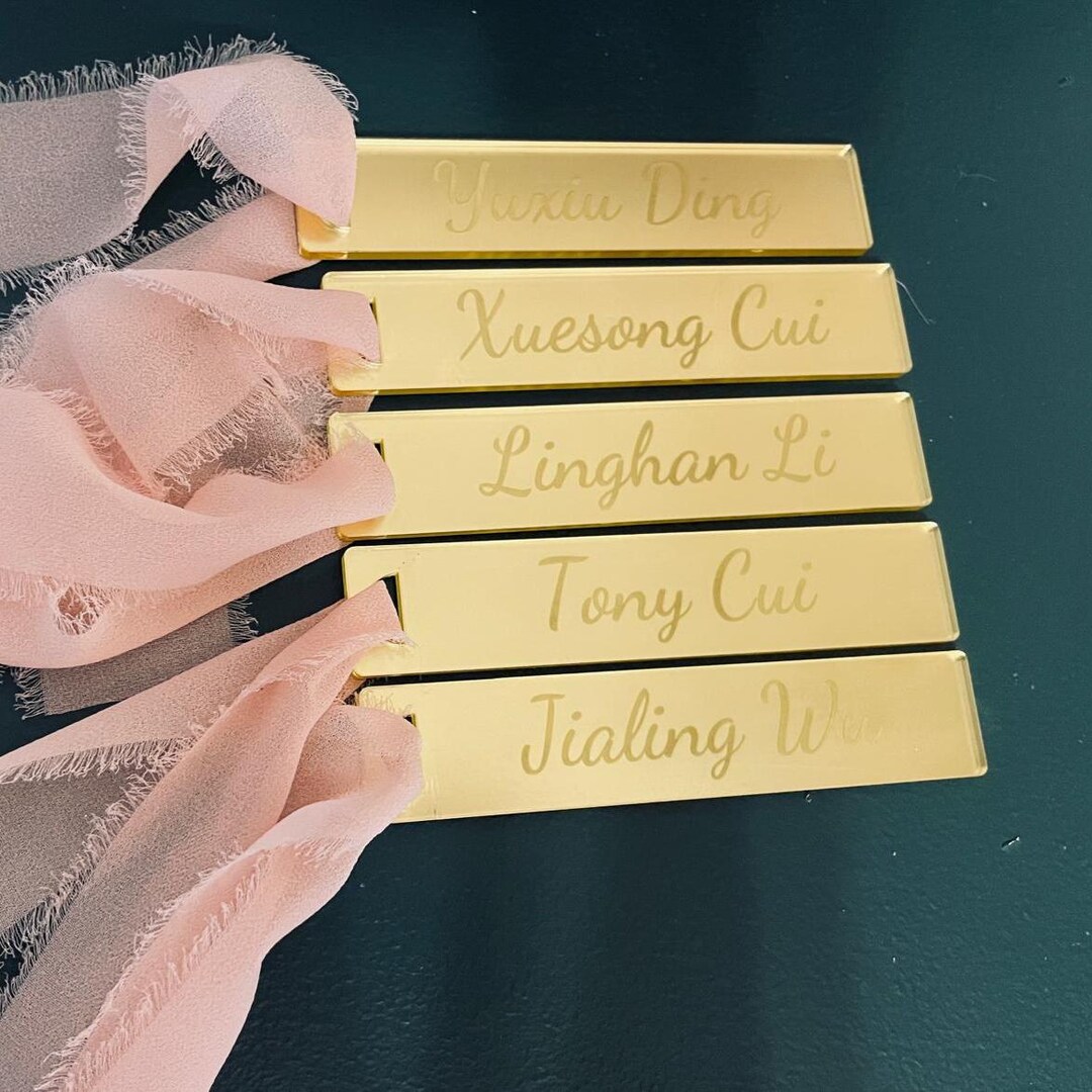 Acrylic Wedding Place Cards Laser Cut Place Name Signs Luxury Wedding ...