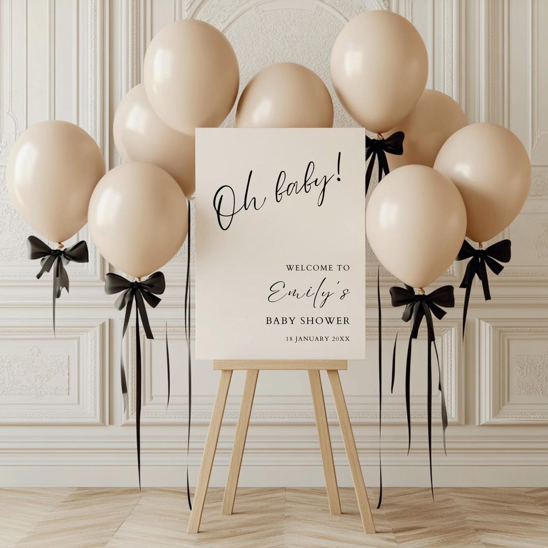 Baby Shower Welcome Sign, Oh Baby Welcome Sign, Hello Baby Welcome Sign ...