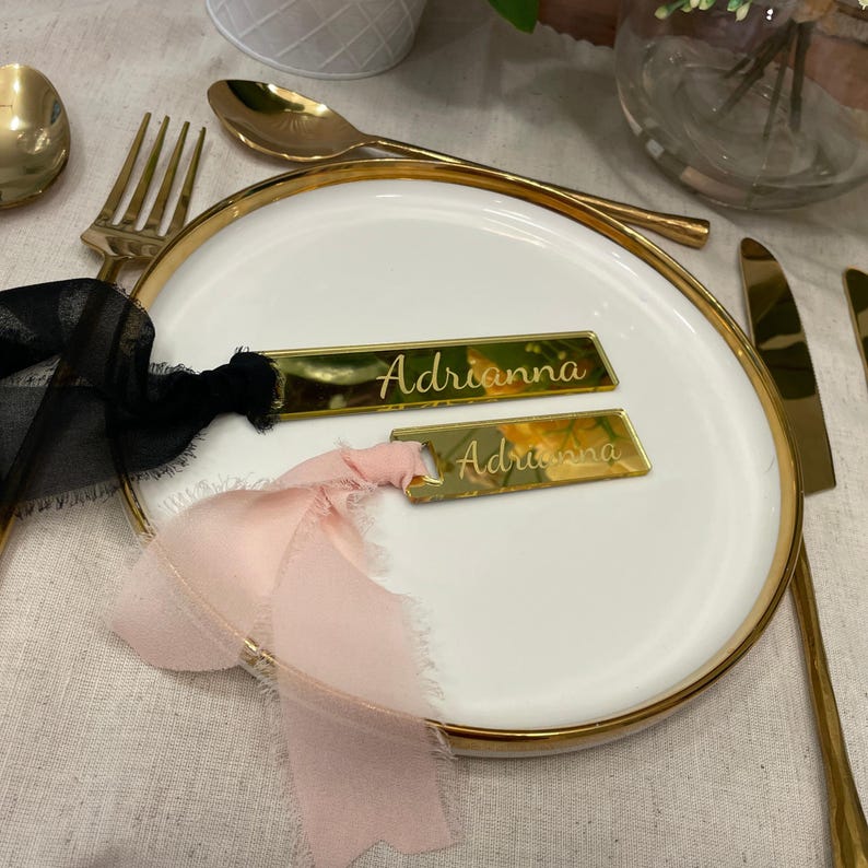 Acrylic Wedding Place Cards Laser Cut Place Name Signs Luxury Wedding ...