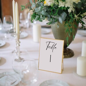 Editable Cursive Minimalist Table Numbers, Printable Modern Wedding ...
