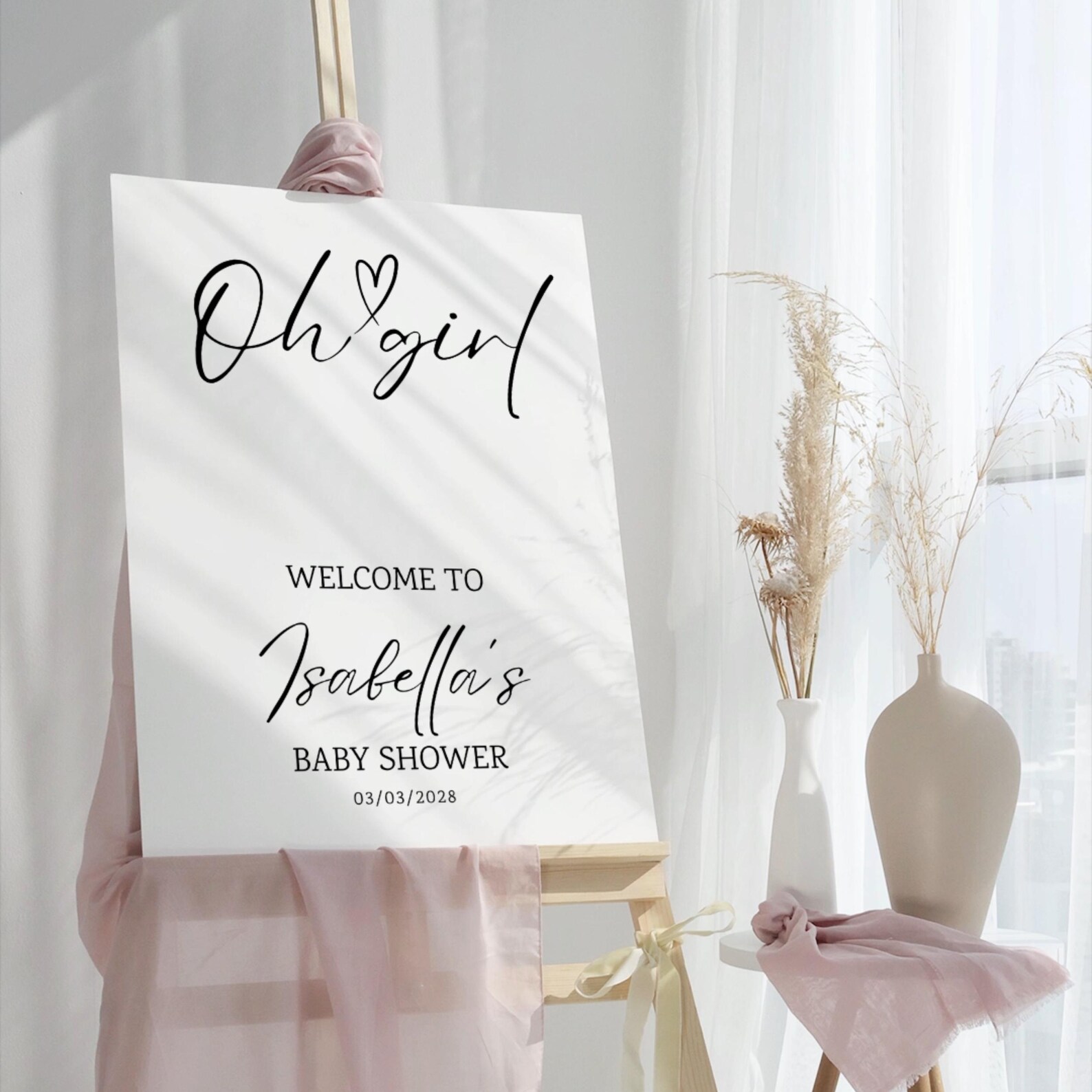 Baby Shower Welcome Sign, Oh Baby Welcome Sign Hello Baby Welcome Sign ...