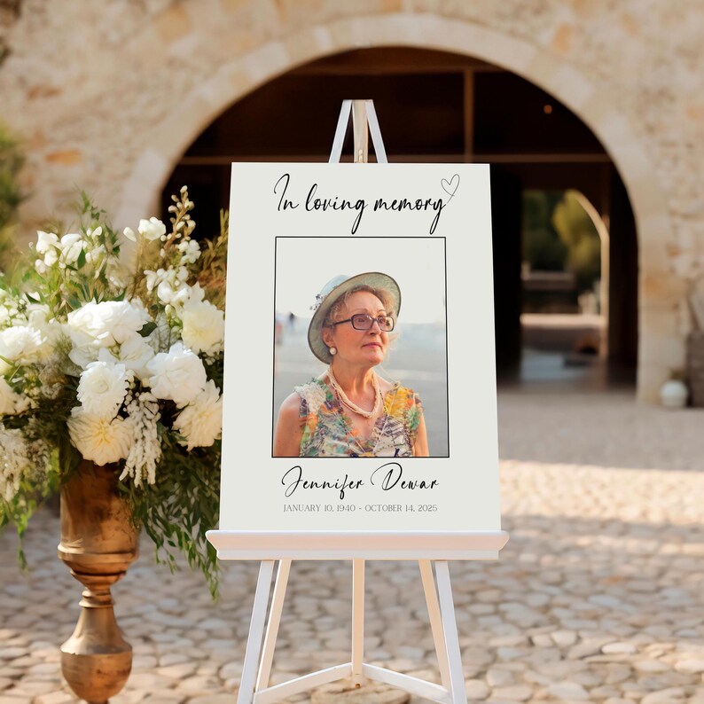 In Loving Memory Welcome Sign Celebration of Life Large Signage Funeral ...