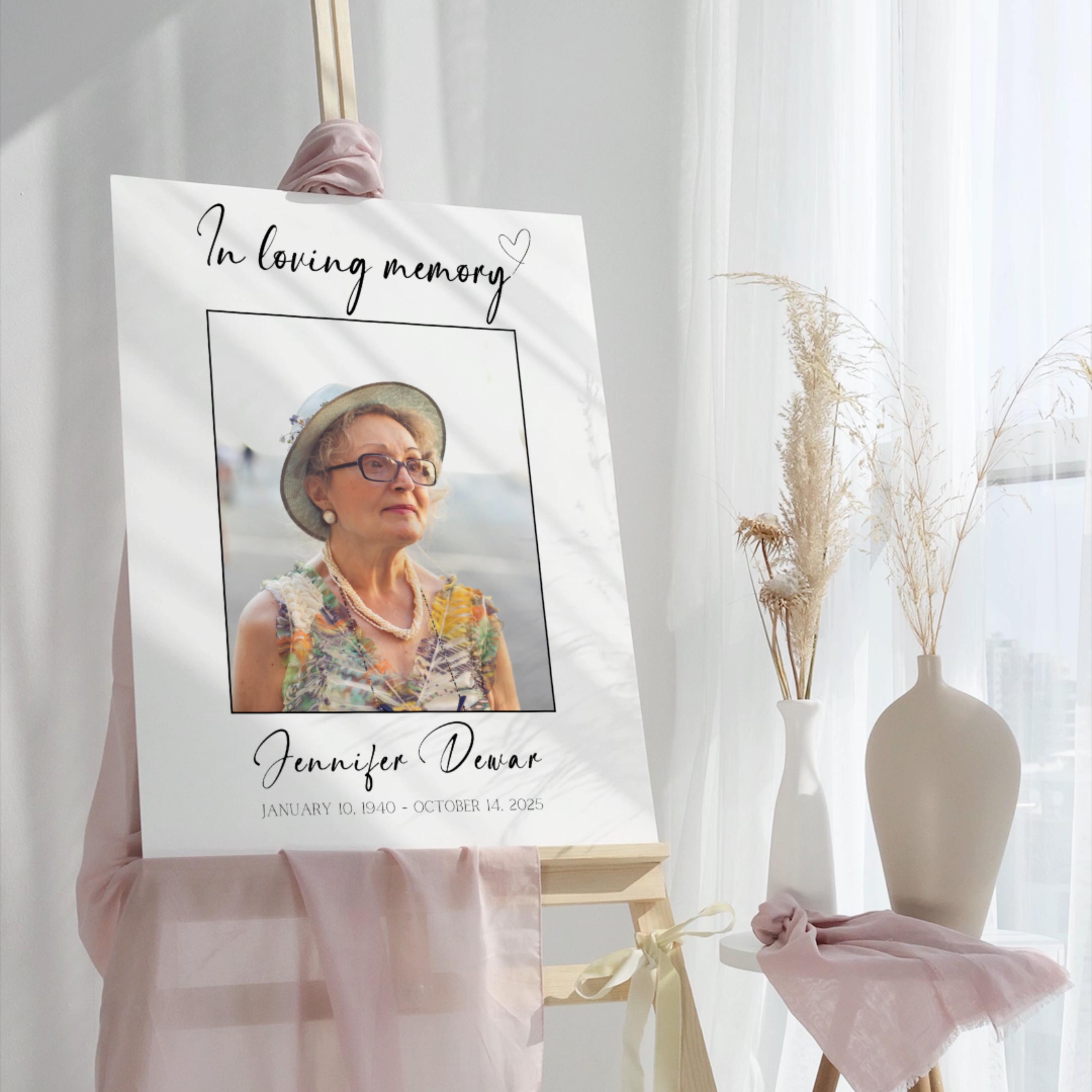 In Loving Memory Welcome Sign Celebration of Life Large Signage Funeral ...