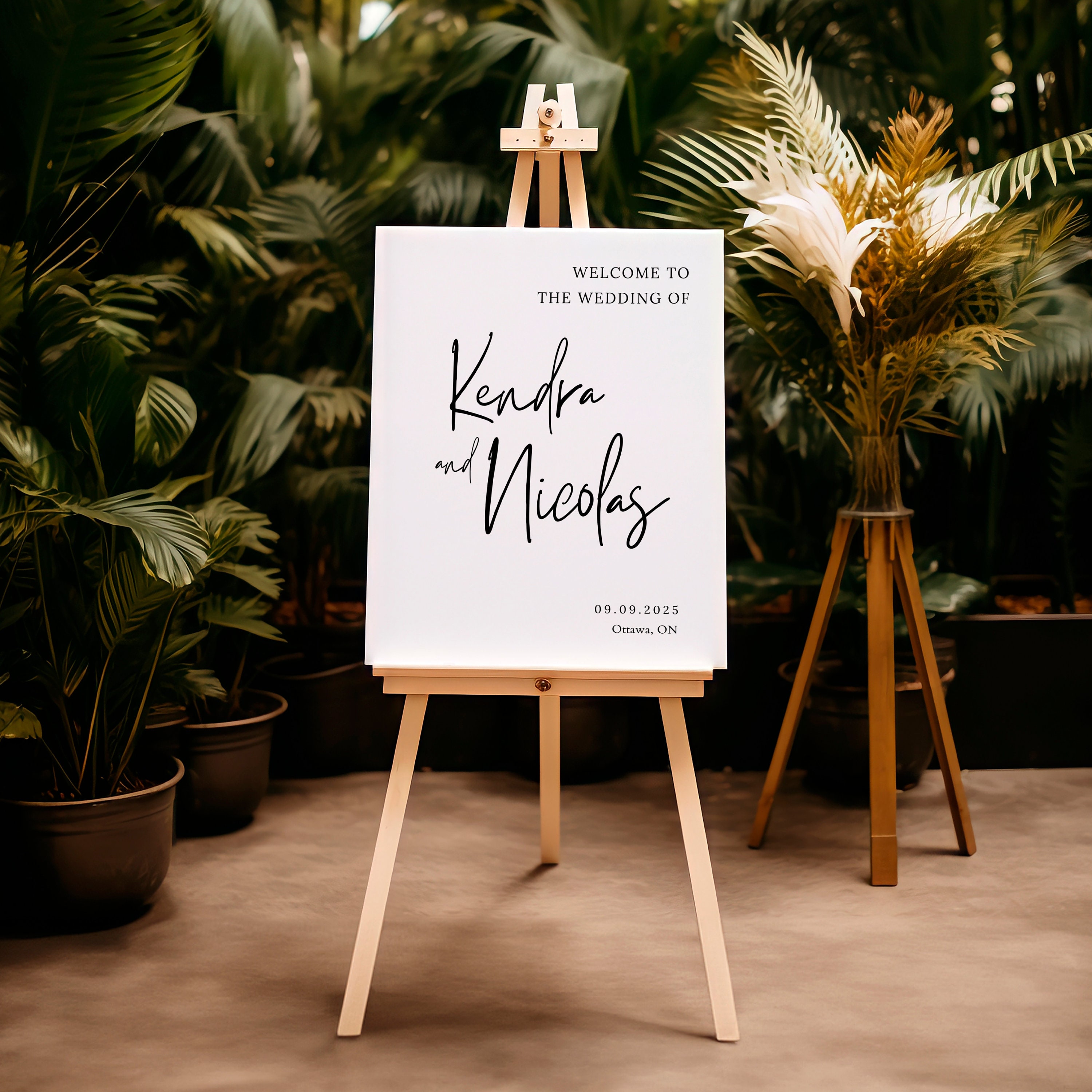 Modern Wedding Welcome Sign, Welcome Wedding Sign, Minimalist Wedding ...