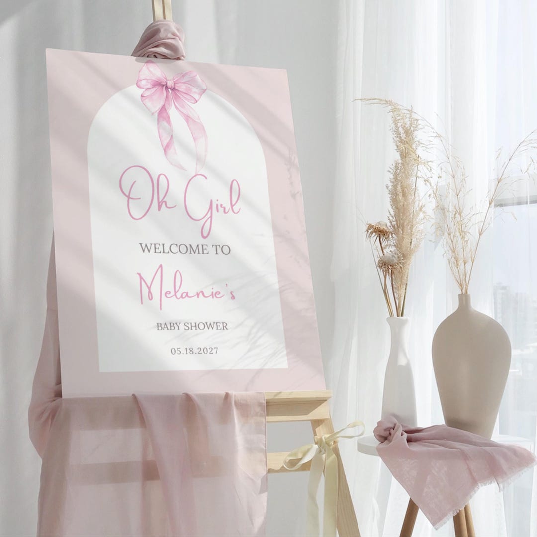 Baby Shower Welcome Sign, Oh Baby Welcome Sign Hello Baby Welcome Sign ...