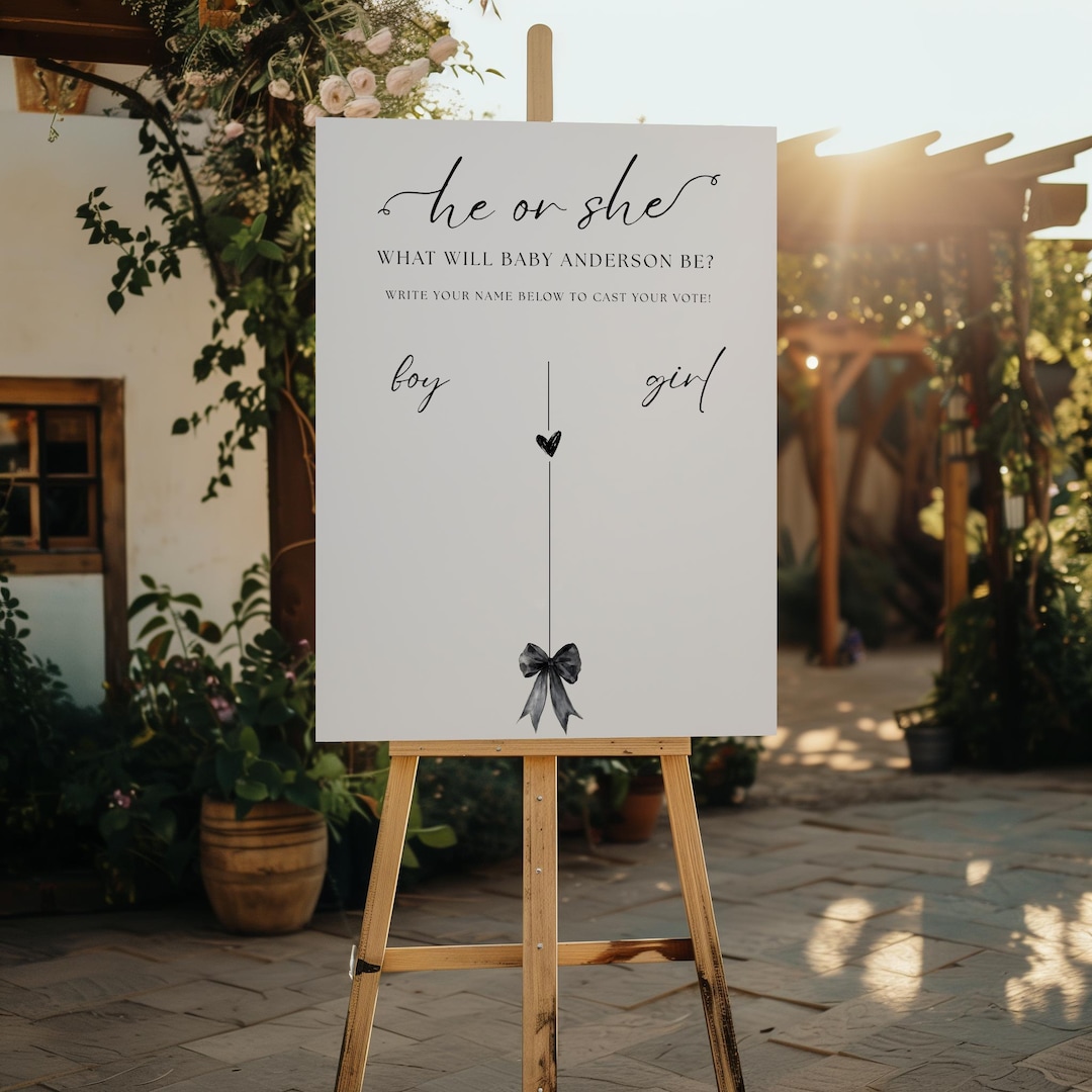 He or She Sign Baby Shower Welcome Sign, Oh Baby Welcome Sign Baby ...