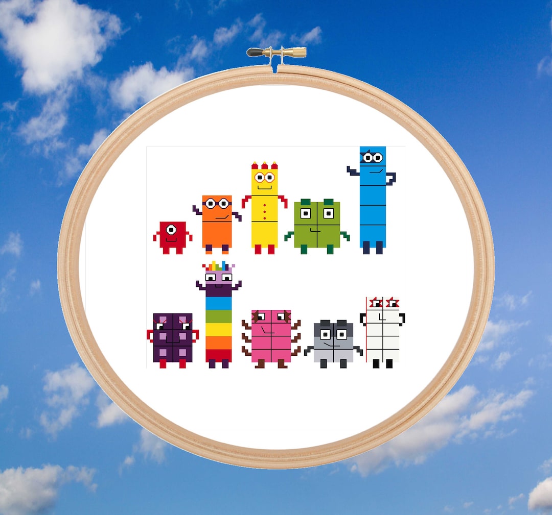 Number Blocks Cross Stitch Pattern - Etsy