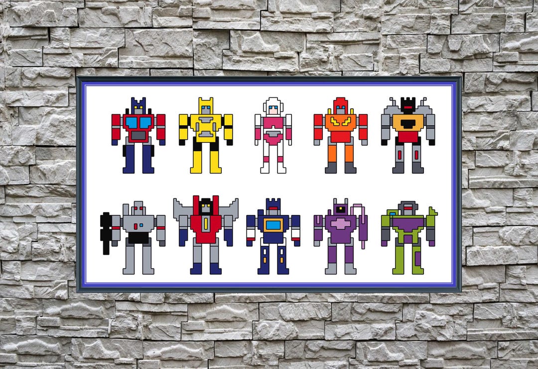 Transformers Cross Stitch Pattern, Autobots and Decepticons - Etsy