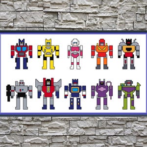 Transformers Cross Stitch Pattern, Autobots and Decepticons - Etsy