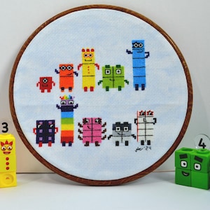 Number Blocks Cross Stitch Pattern - Etsy