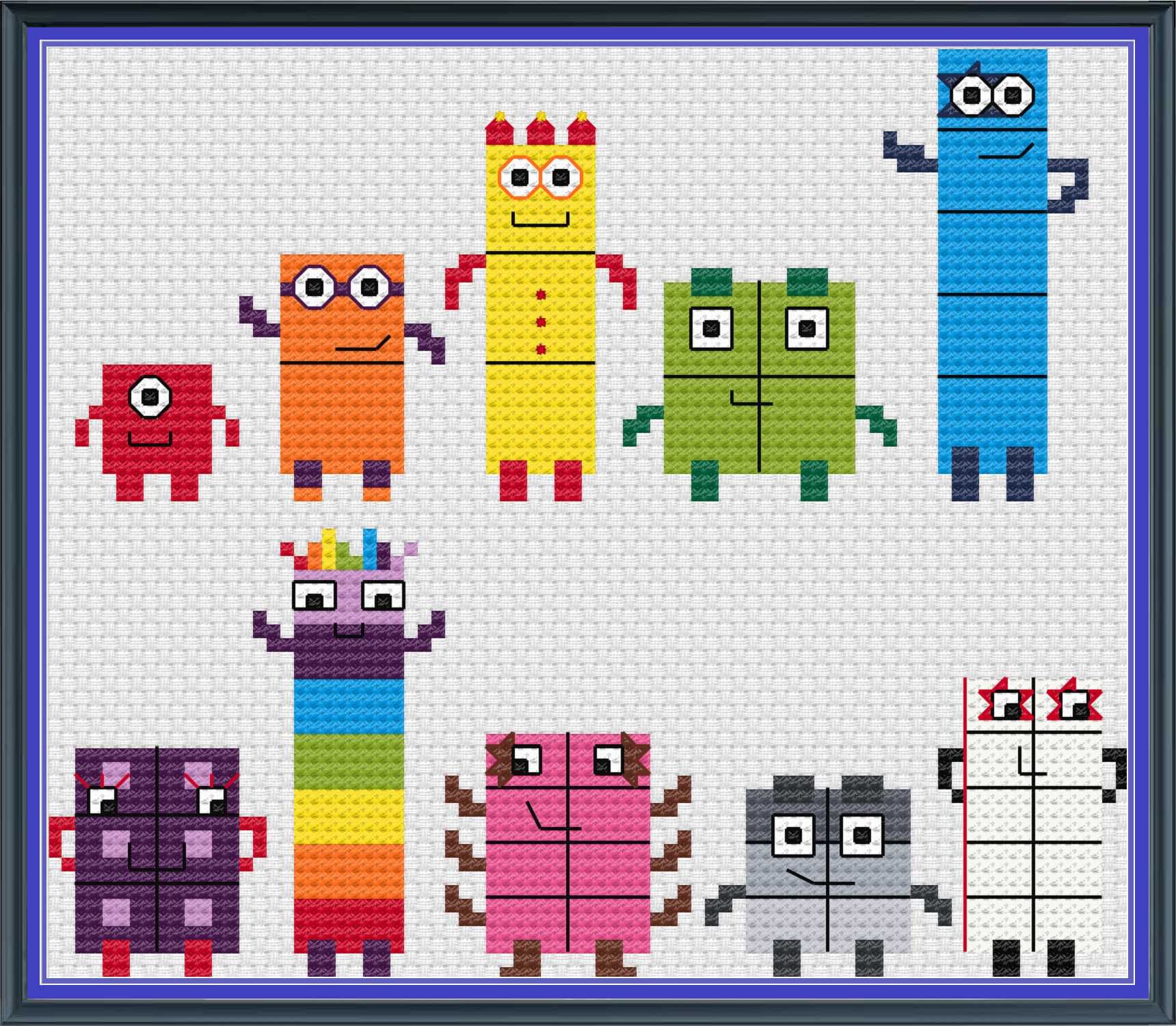 Number Blocks Cross Stitch Pattern - Etsy