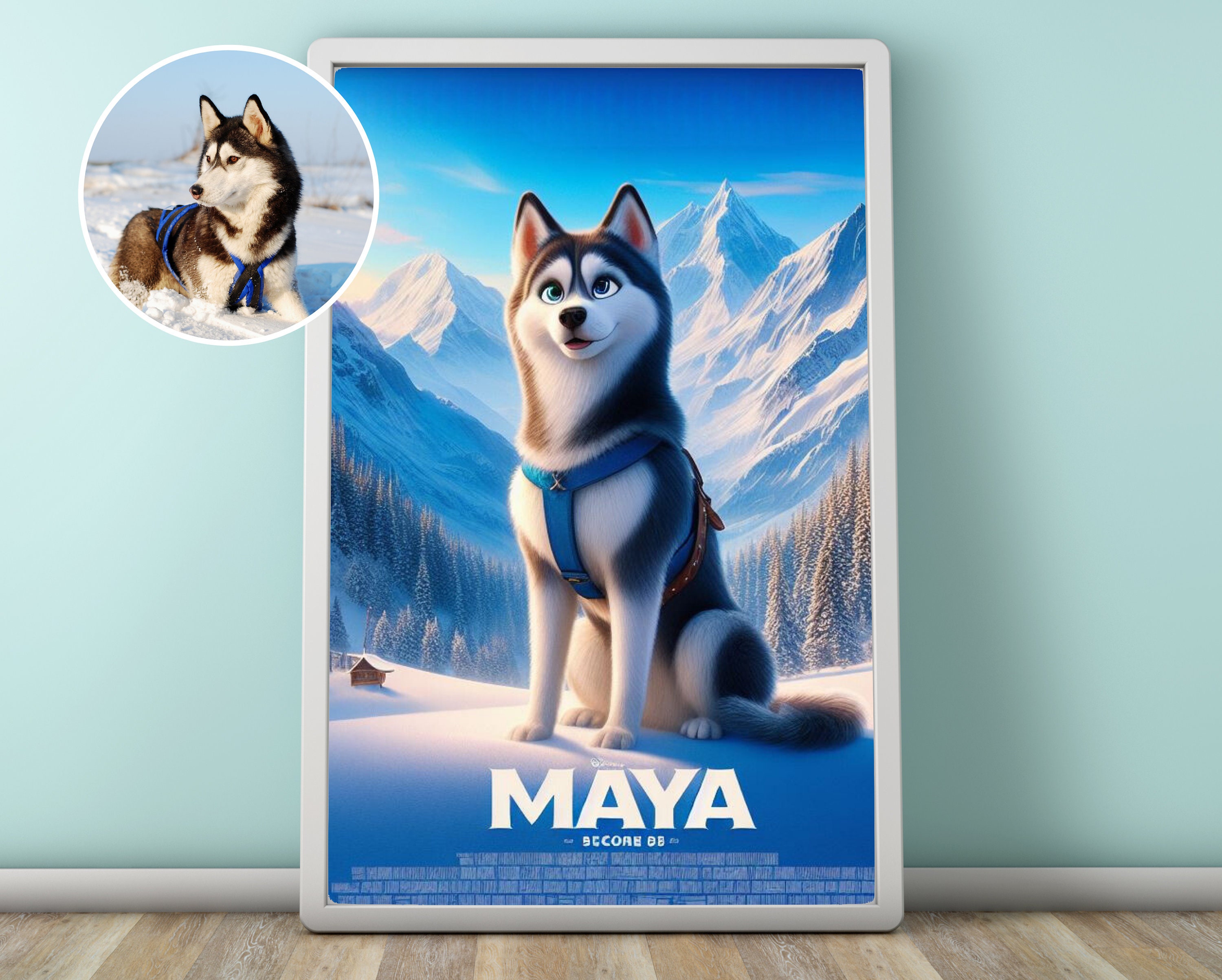 Personalized Cartoon Pet Portrait, Custom Cartoon Pet Portrait, Dog ...